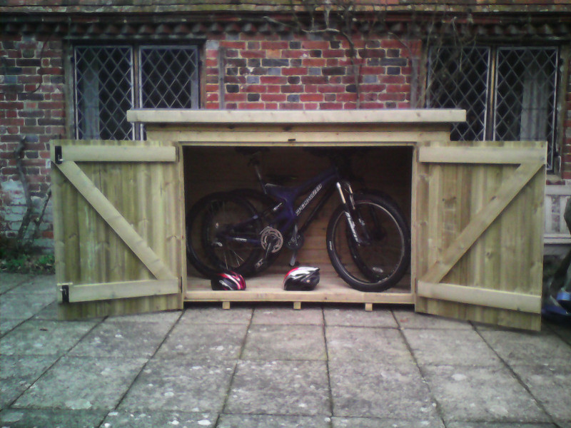 Secure Bike Storage. Handmade wooden bike stores.Bespoke Garden ...